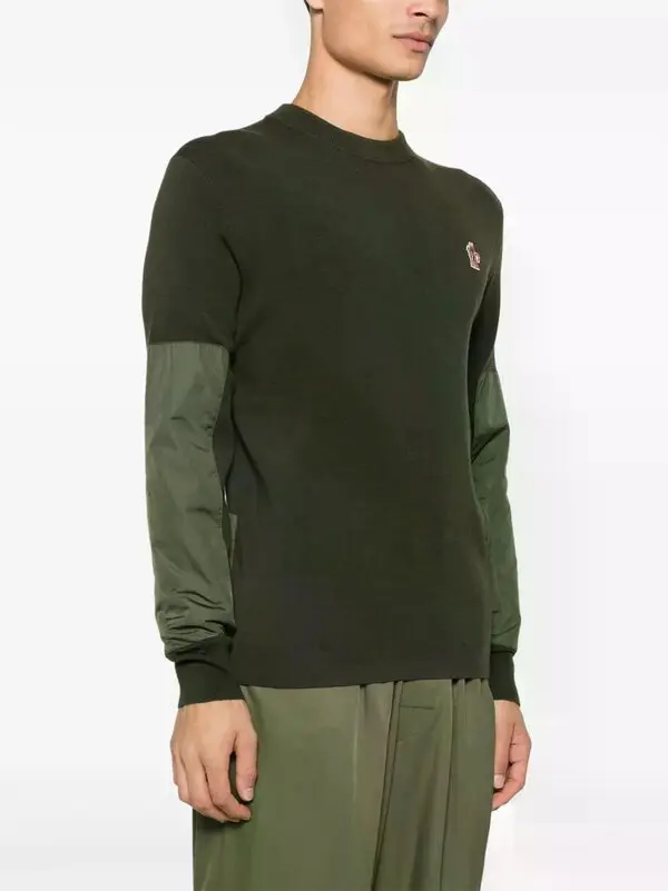 Moncler Logo-patch Crew Neck Sweater