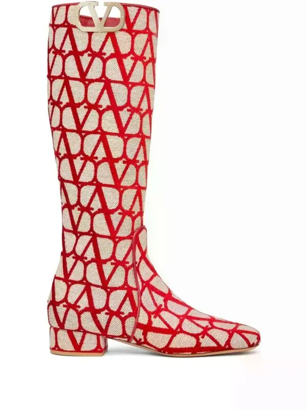 Valentino Garavani Vlogo Signature Jacquard Boots