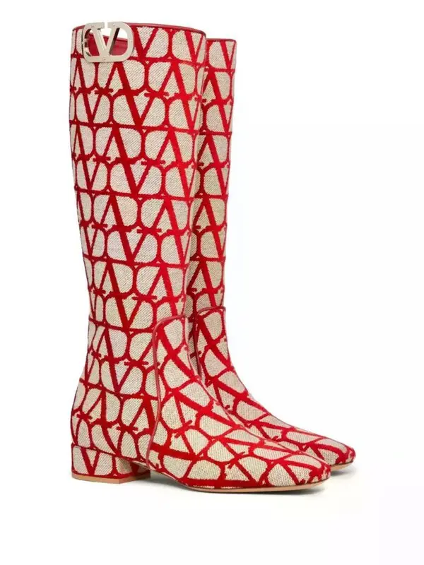 Valentino Garavani Vlogo Signature Jacquard Boots