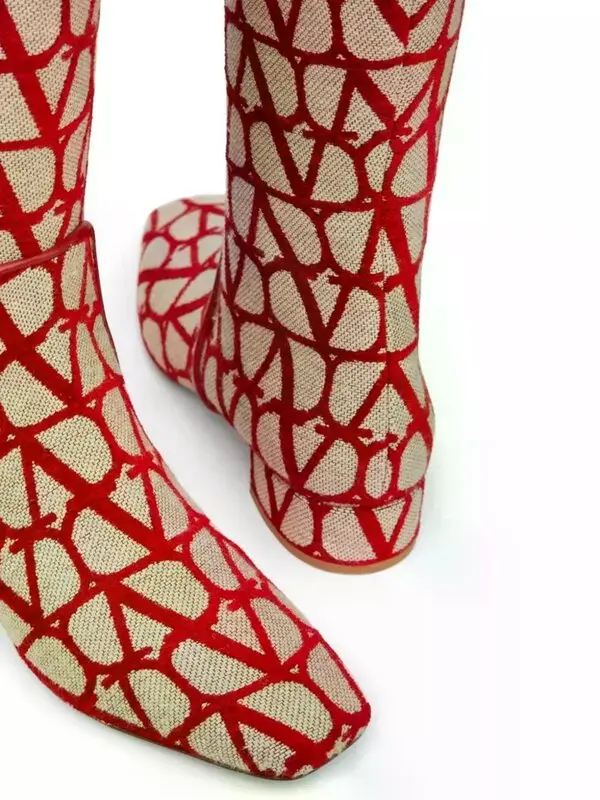 Valentino Garavani Vlogo Signature Jacquard Boots