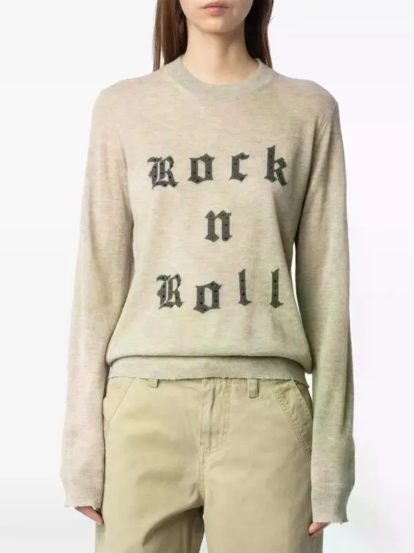 Zadig&Voltaire Rock N Roll" Slogan Print Jumper