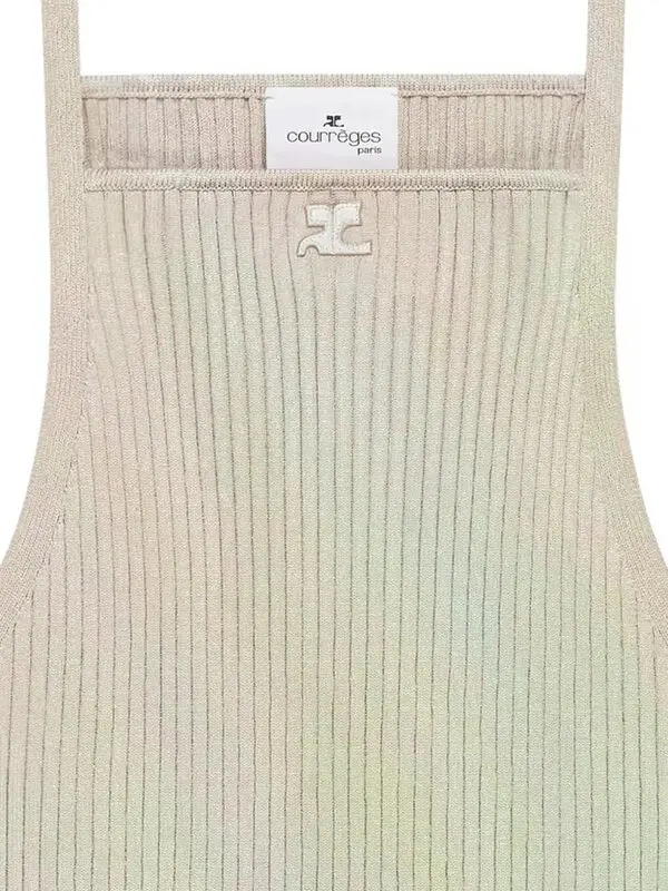 COURREGES Pointy Rib-knit Tank Top