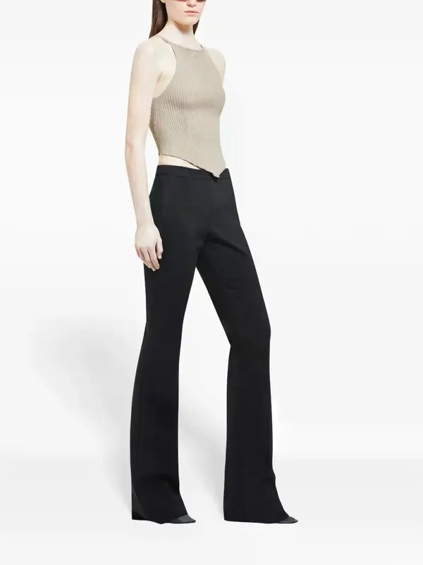COURREGES Pointy Rib-knit Tank Top