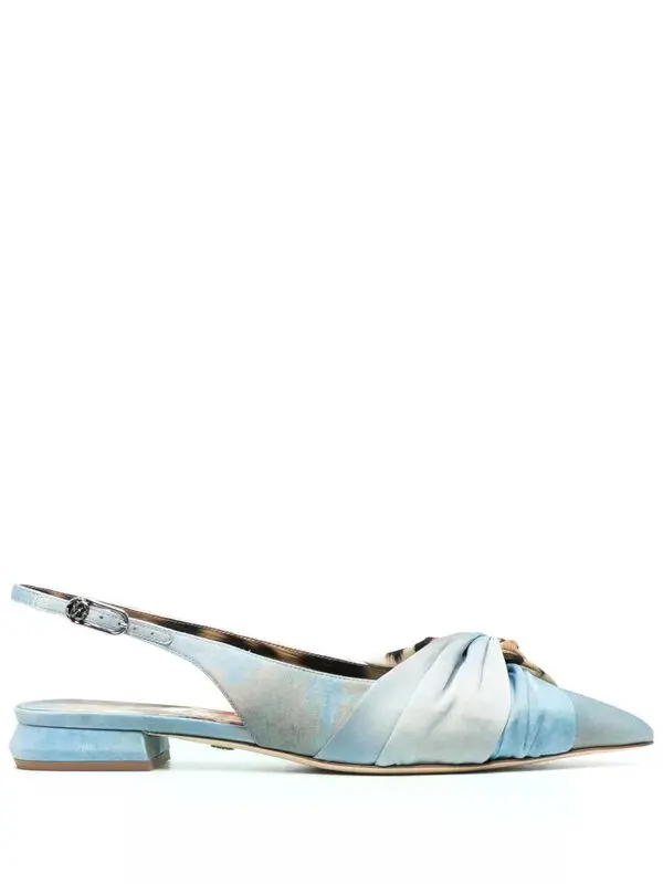 Roberto Cavalli Graphic-print Slingback Ballerinas