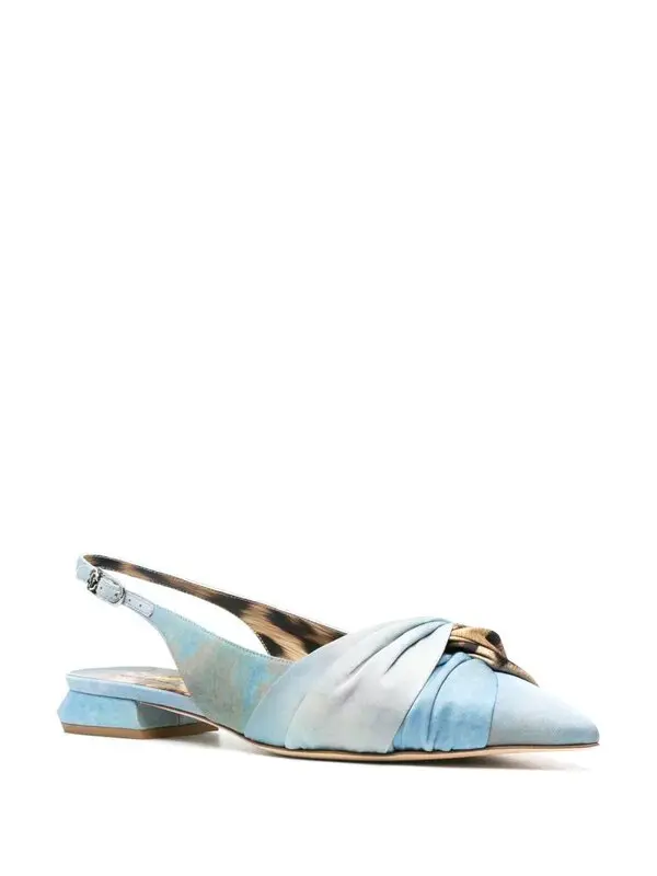 Roberto Cavalli Graphic-print Slingback Ballerinas