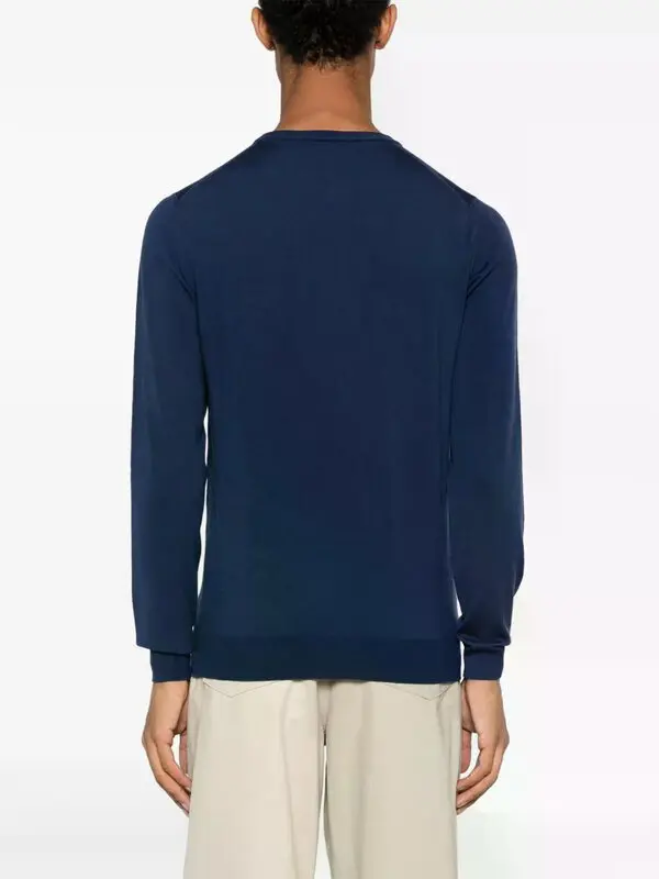 ZANONE Fine-knit Crew-neck Jumper - Blue