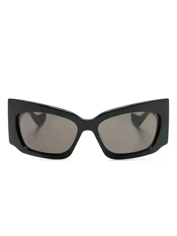 Gucci Geometric-frame Tinted Sunglasses - Black