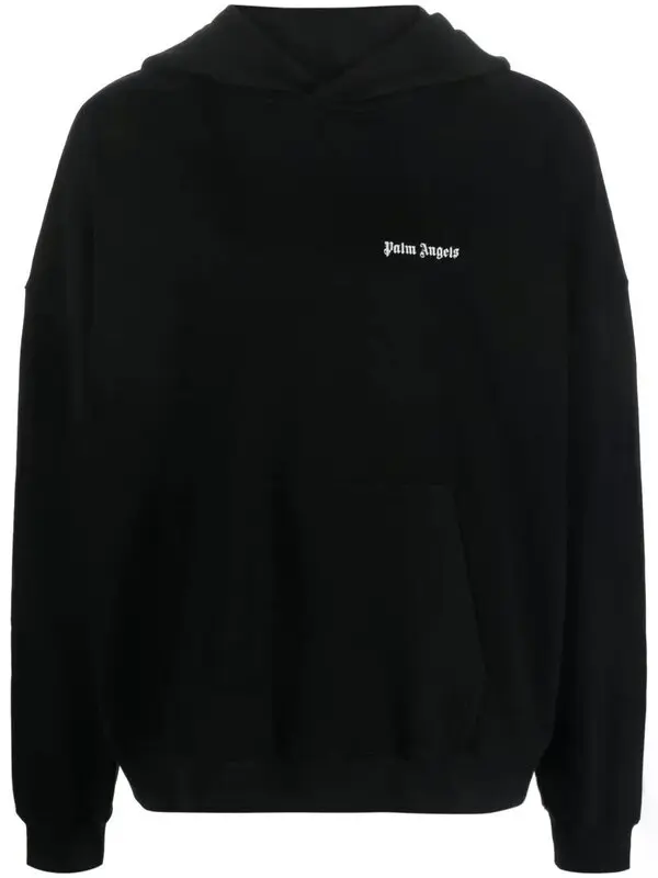 Palm Angels Logo-embroidered Cotton Hoodie