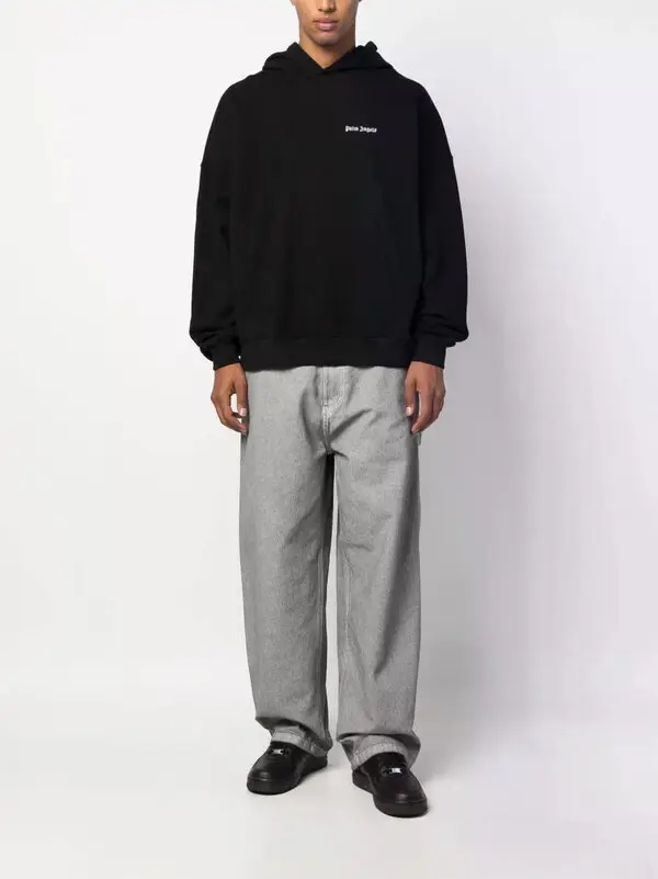 Palm Angels Logo-embroidered Cotton Hoodie