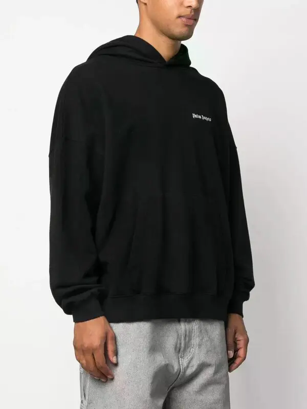 Palm Angels Logo-embroidered Cotton Hoodie