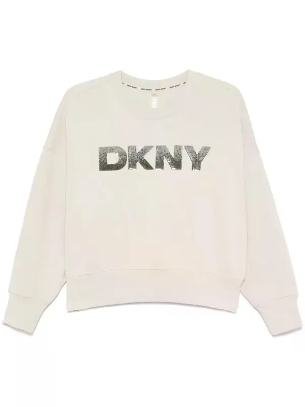 Dkny Sequined-logo Sweatshirt