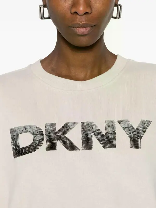 Dkny Sequined-logo Sweatshirt