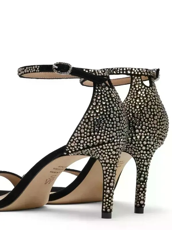 STUART WEITZMAN 75mm Nudist Shine Sandals - Black