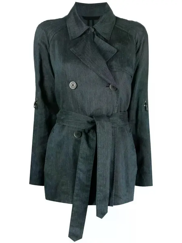FAY Double-breasted Coat With Lobster Claw Detail