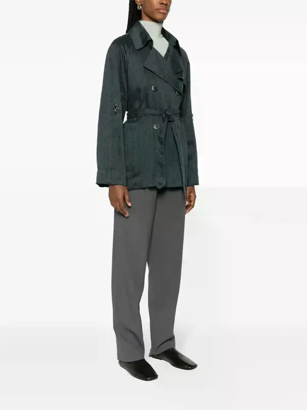 FAY Double-breasted Coat With Lobster Claw Detail