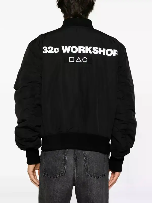 032C Logo-print Zip-up Bomber Jacket