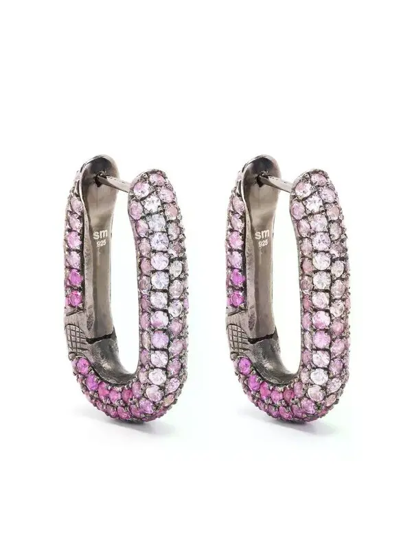 SELIM MOUZANNAR Link Sapphire Earrings - Silver