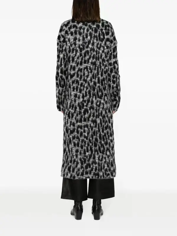 Zadig&Voltaire Leopard-print Mohair-blend Cardigan Coat