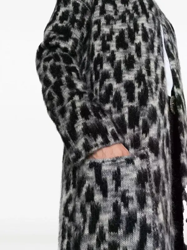Zadig&Voltaire Leopard-print Mohair-blend Cardigan Coat
