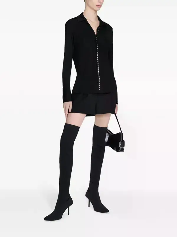 DION LEE Studded-placket Shirt