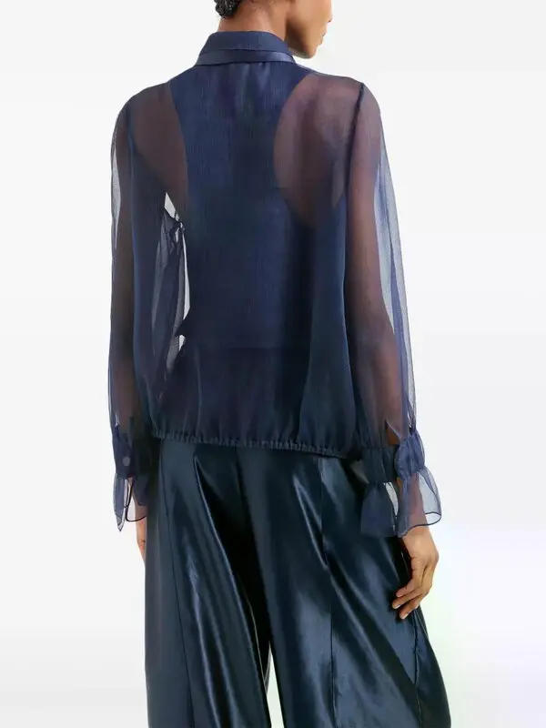 Giorgio Armani Semi-sheer Silk Top