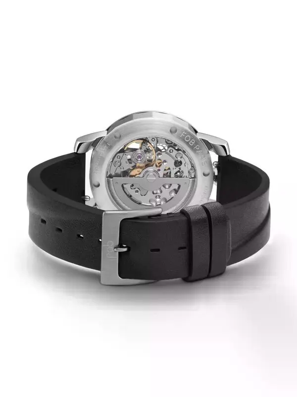 FOB PARIS Skeleton Dial Automatic Watch - Black