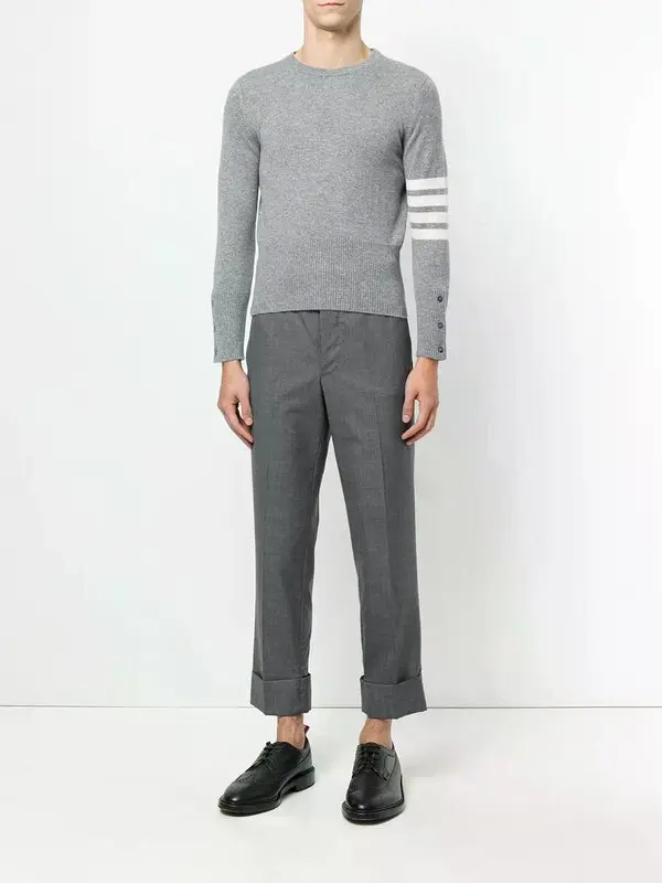 Thom Browne 4-bar Short Cashmere Pullover