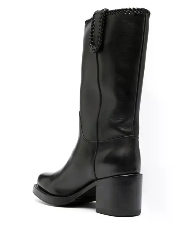 Hereu Calf Leather Braided Boots