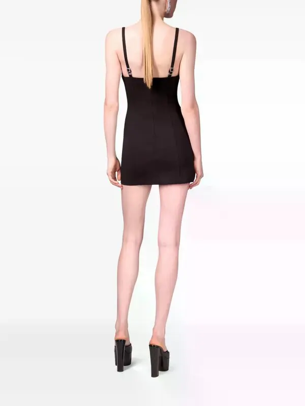 AREA Crystal-link Minidress