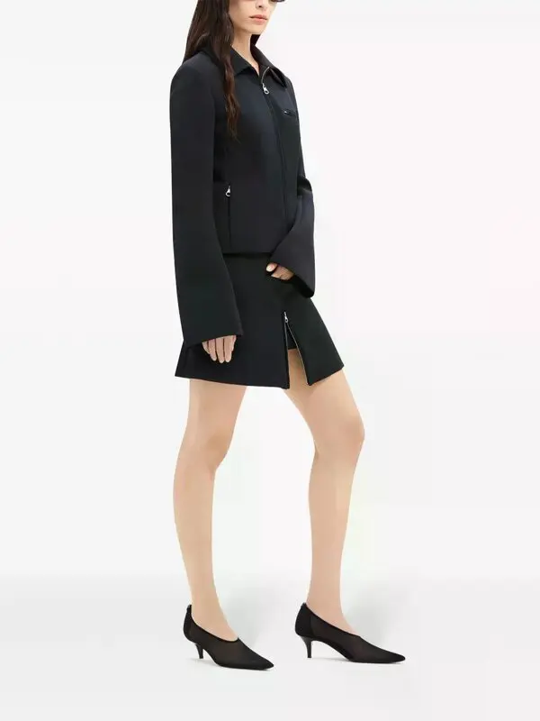 COURREGES Logo-embroidered Zip-fastening Twill Jacket