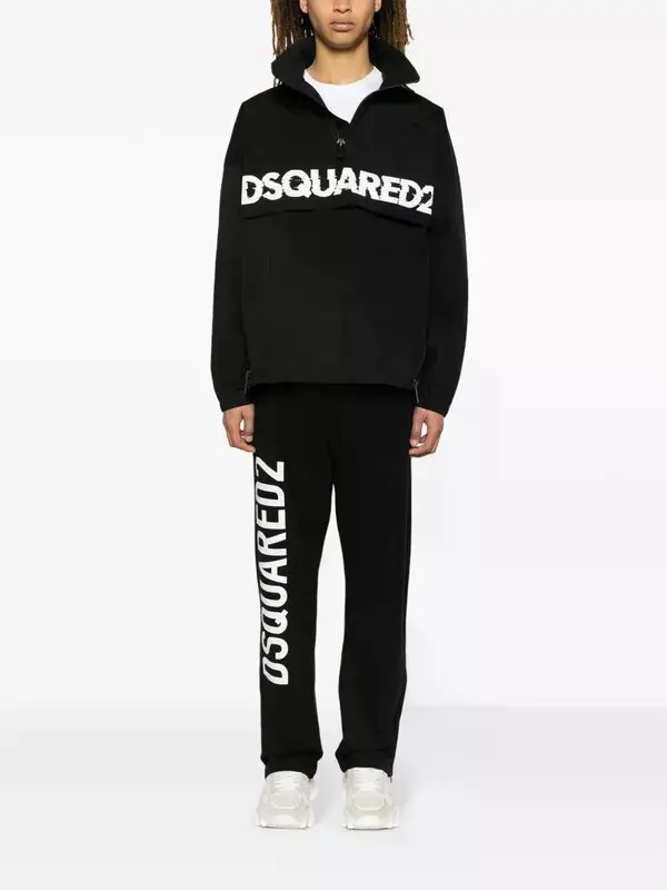 Dsquared2 Logo-print Poplin Half-zip Jacket