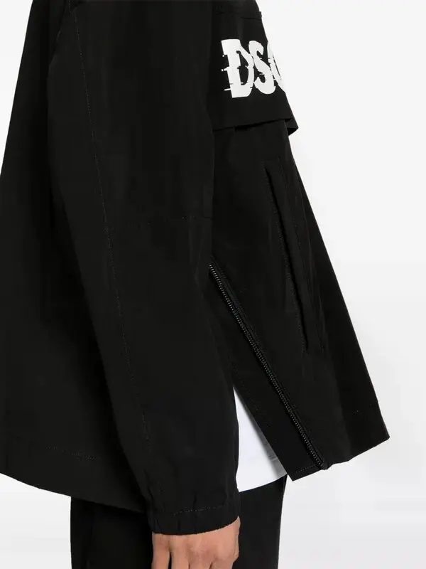 Dsquared2 Logo-print Poplin Half-zip Jacket