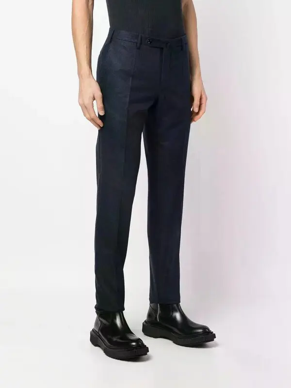 Incotex Mid-rise Straight-leg Trousers - Blue