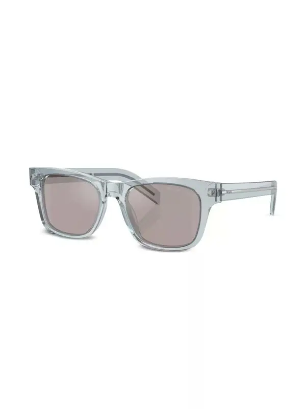 Prada Logo-engraved Square-frame Sunglasses - Neutrals