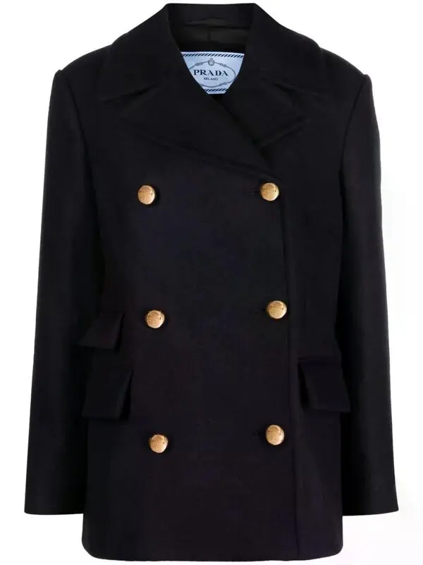 Prada Double-breasted Virgin Wool Jacket