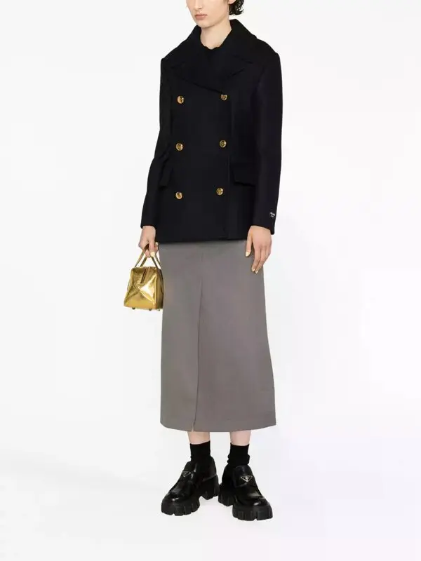 Prada Double-breasted Virgin Wool Jacket