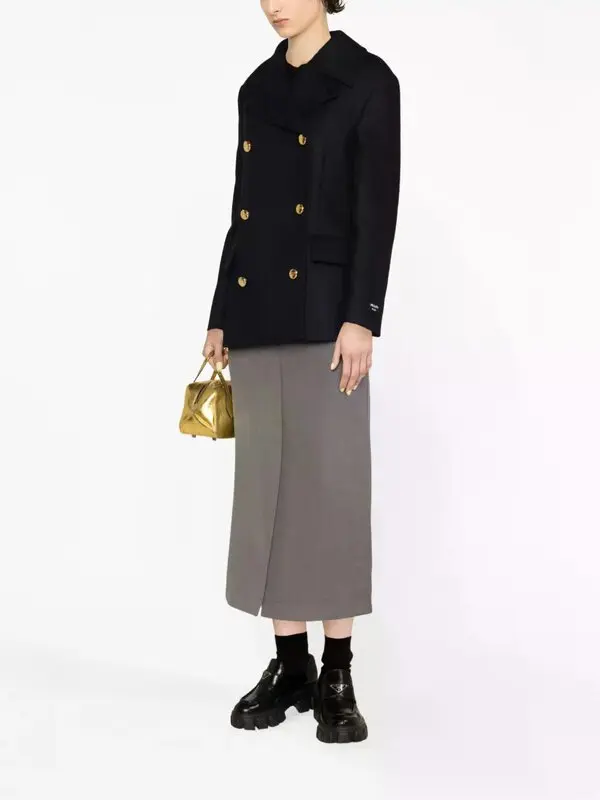 Prada Double-breasted Virgin Wool Jacket
