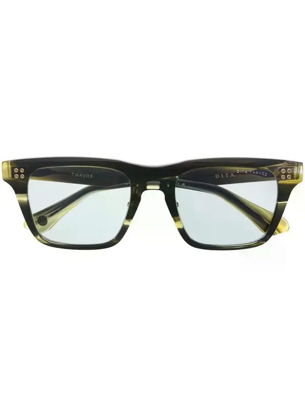 Dita Thavos Rectangle Sunglasses - Green