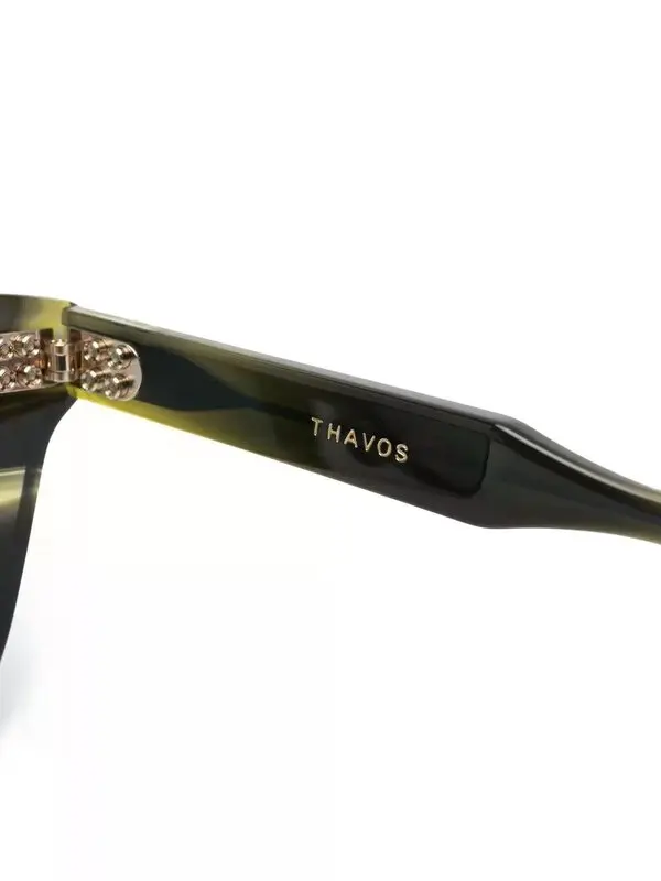 Dita Thavos Rectangle Sunglasses - Green