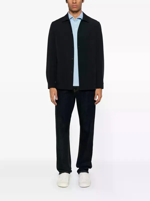Fedeli Jersey Polo Shirt - Blue