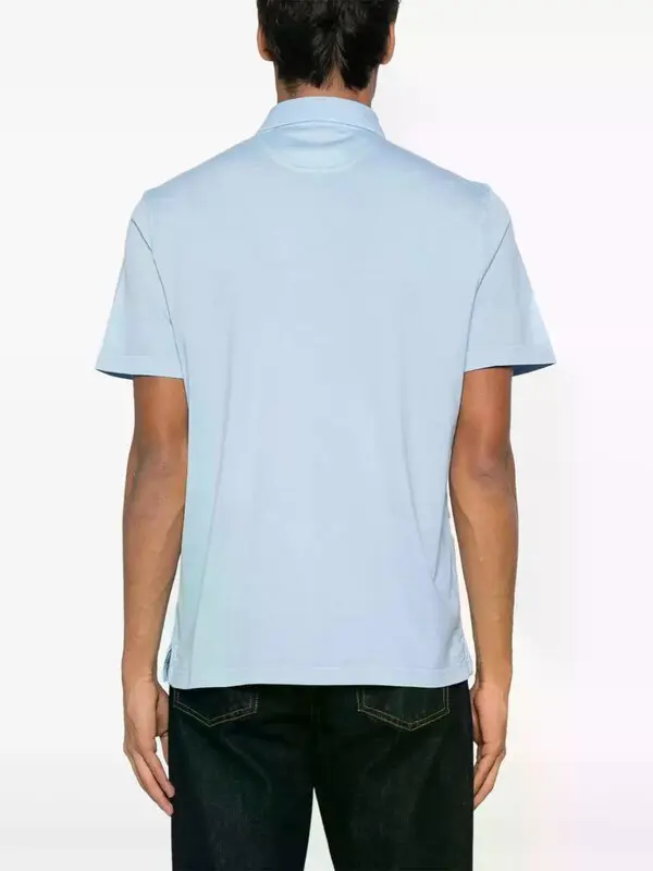 Fedeli Jersey Polo Shirt - Blue