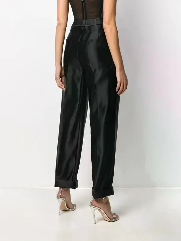 TOM FORD High-waisted Silk Trousers