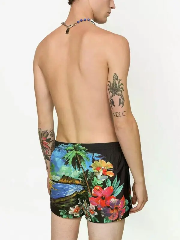 Dolce & Gabbana All-over Graphic-print Swim Shorts
