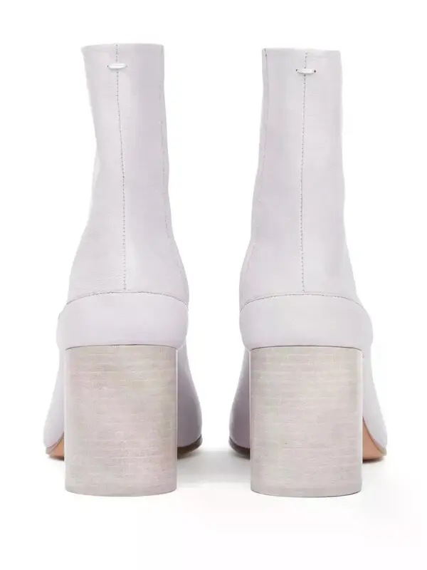 MAISON MARGIELA 80mm Tabi Leather Ankle Boots - Purple