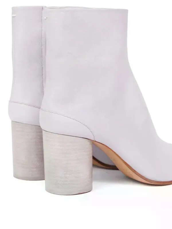 MAISON MARGIELA 80mm Tabi Leather Ankle Boots - Purple