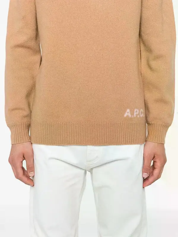 A.p.c. Virgin Wool Roll Neck Sweater - Neutrals