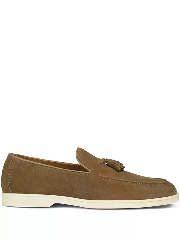 DOUCAL'S Tassel Suede Loafers - Brown