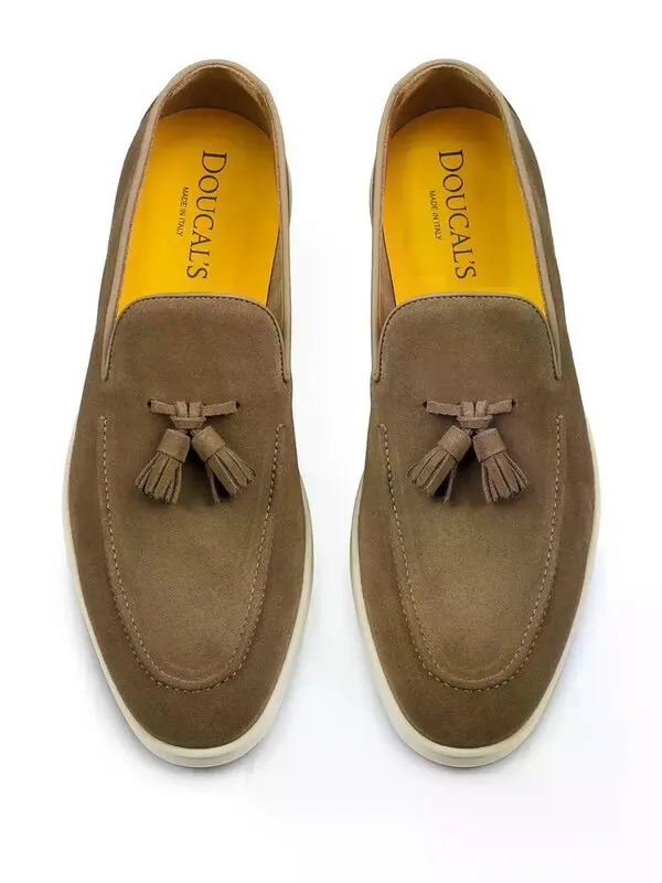 DOUCAL'S Tassel Suede Loafers - Brown