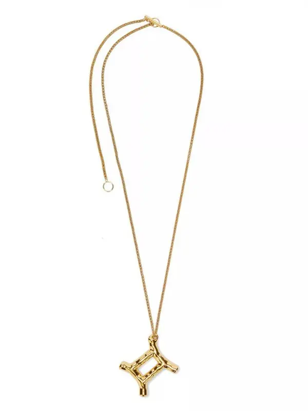 JIL SANDER Zodiac Sign Pendant Necklace - Gold