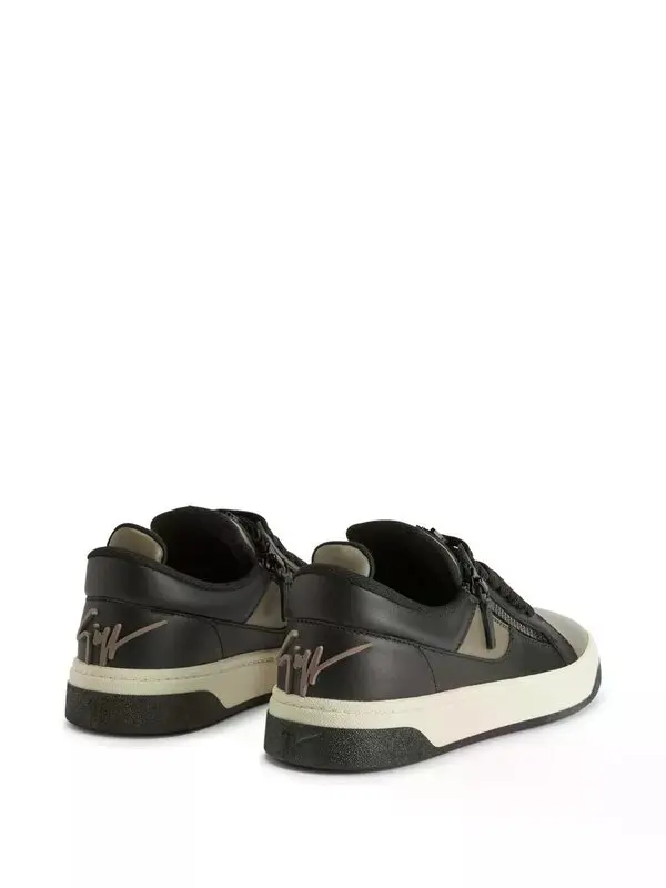 GIUSEPPE ZANOTTI Double-zip Low-top Sneakers - Brown